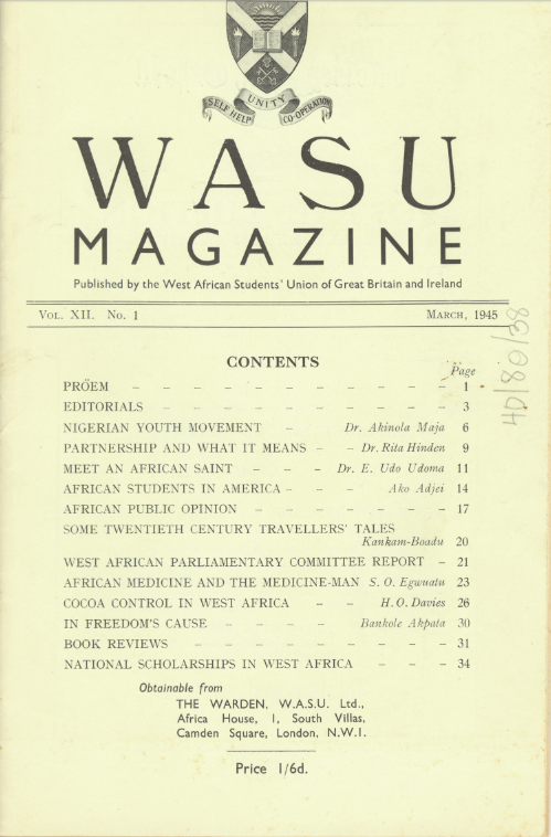 The West African Students' Union (WASU) 1925 - OldNaija