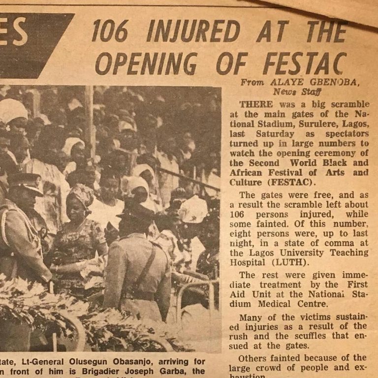 How FESTAC '77 was Celebrated in Lagos, Nigeria in 1977 - OldNaija